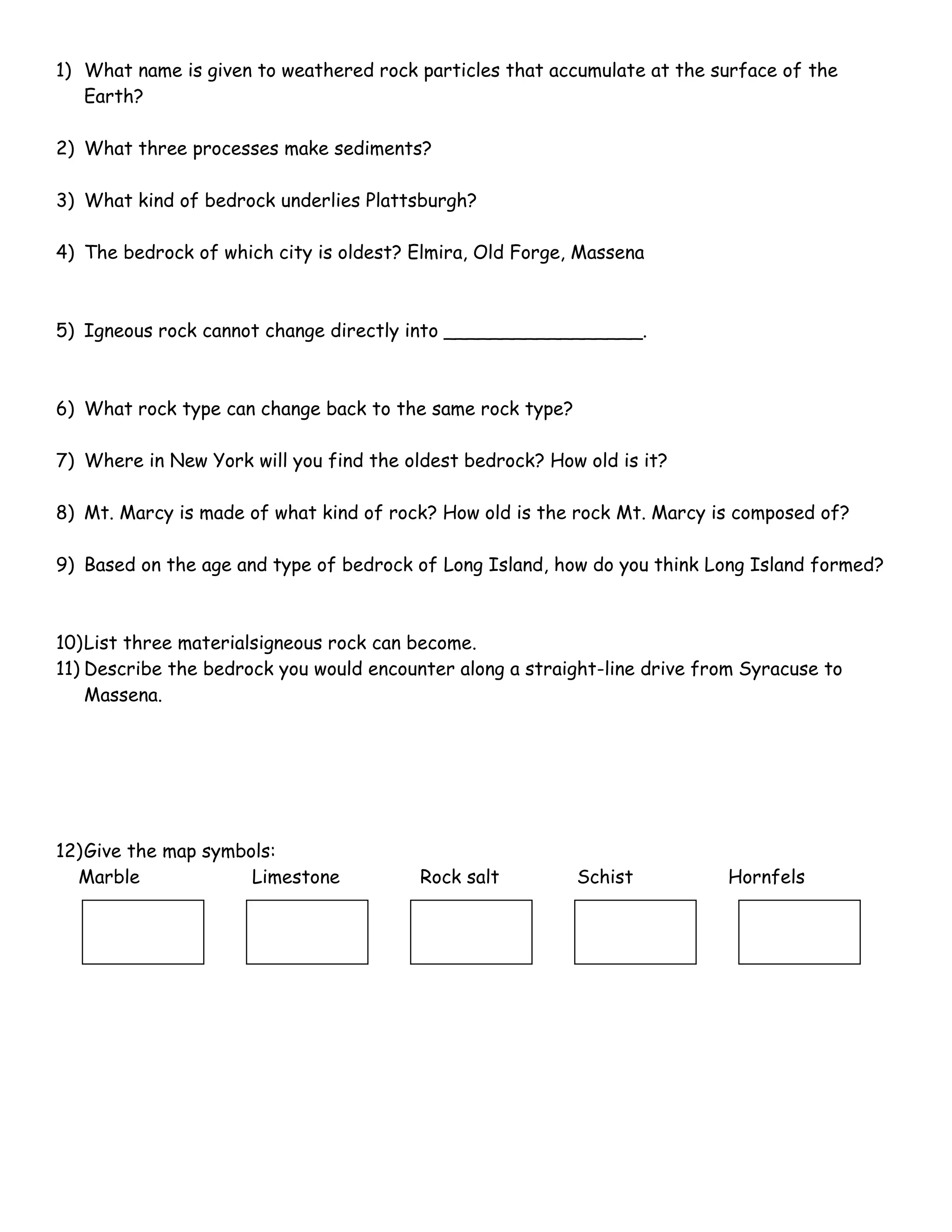 Rocks of the esrt guide | DOCX