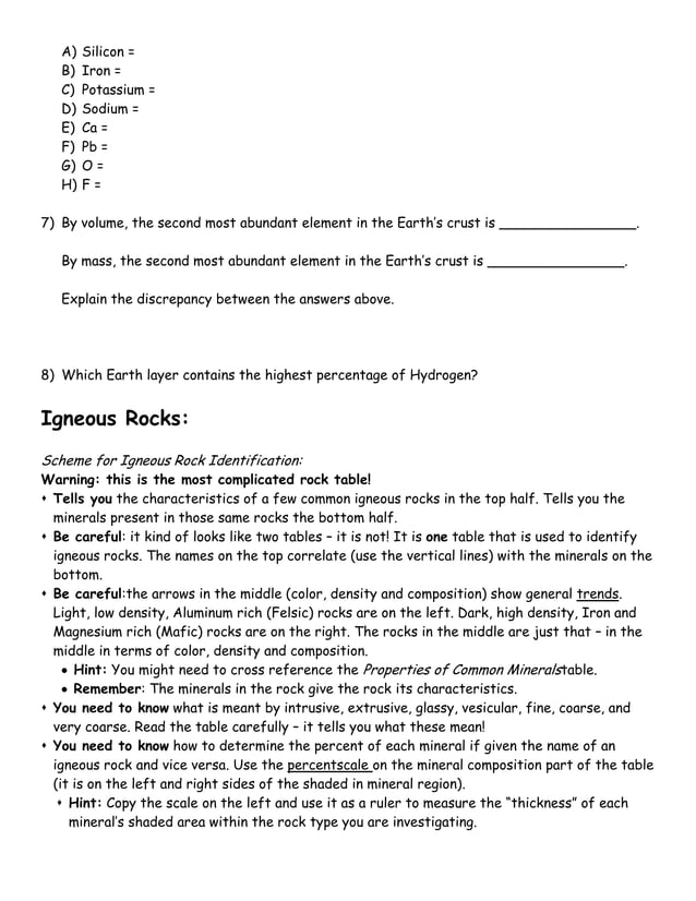 Rocks of the esrt guide | DOCX