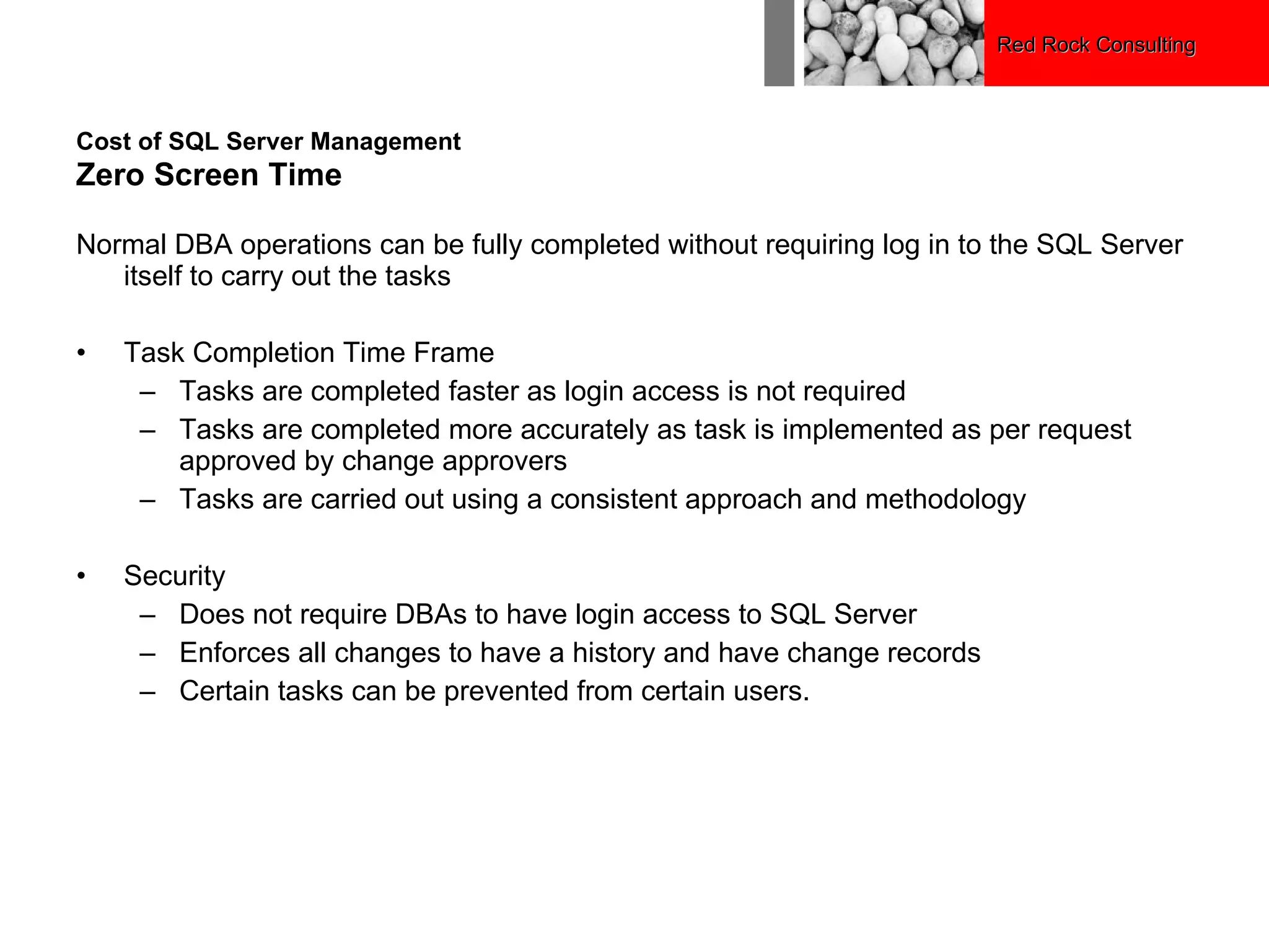 Rock Solid SQL Server Management | PPT