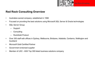 Rock Solid SQL Server Management | PPT