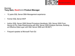 Rock Solid SQL Server Management | PPT