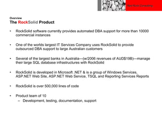 Rock Solid SQL Server Management | PPT