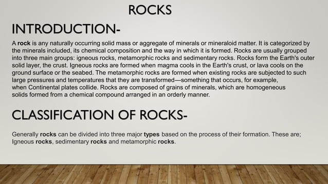 Rocks presentation | PPT