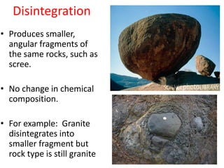 Rocks & weathering lesson 4 | PPTX