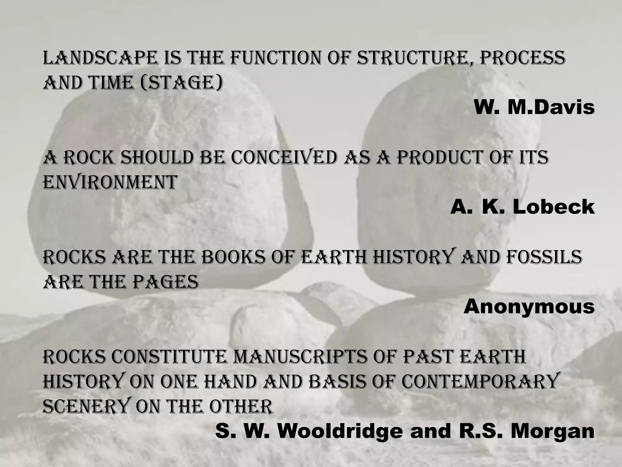 Rocks: The face of the Earth – Physical Geography | PPT