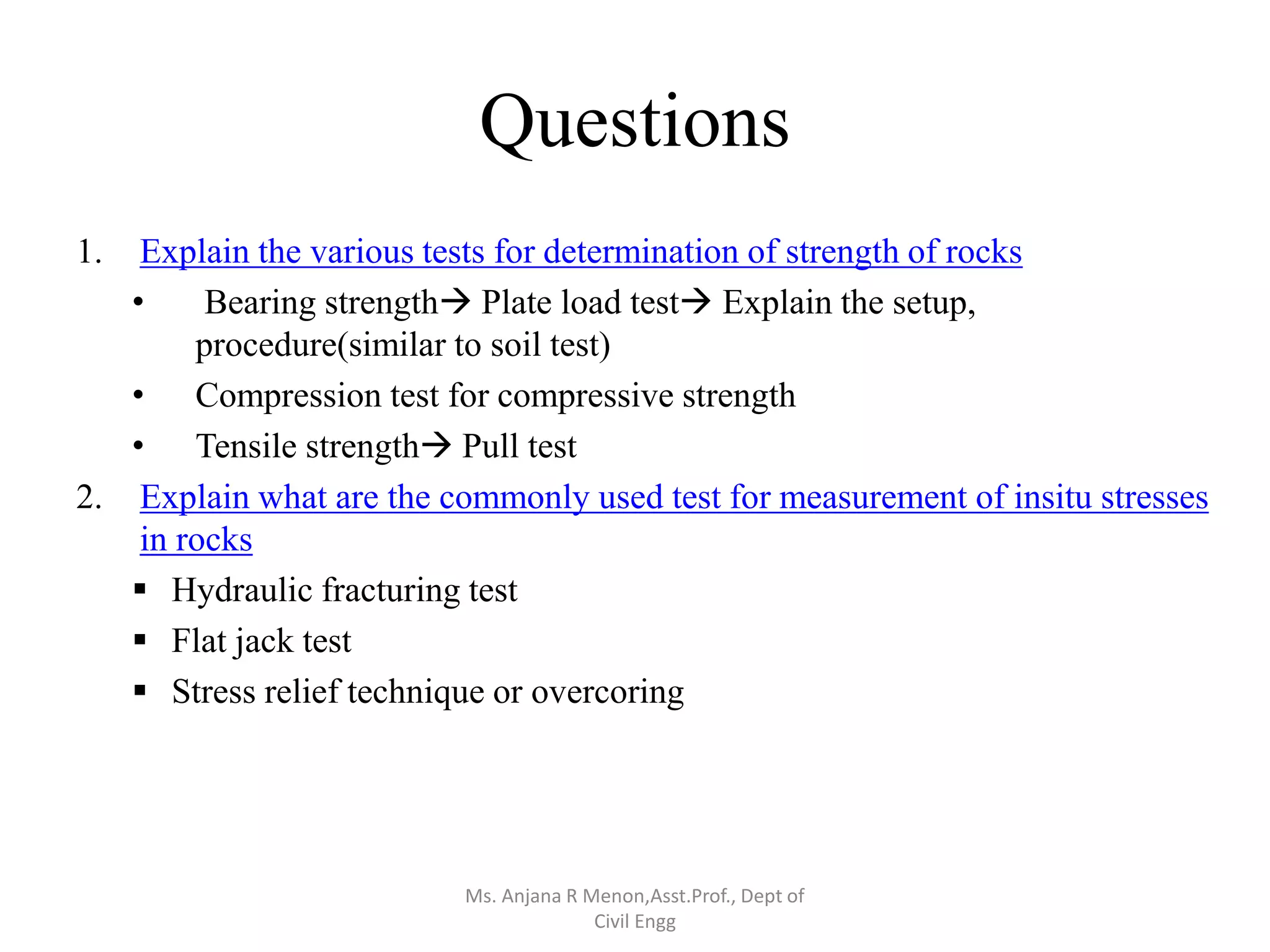 Rock testing | PDF