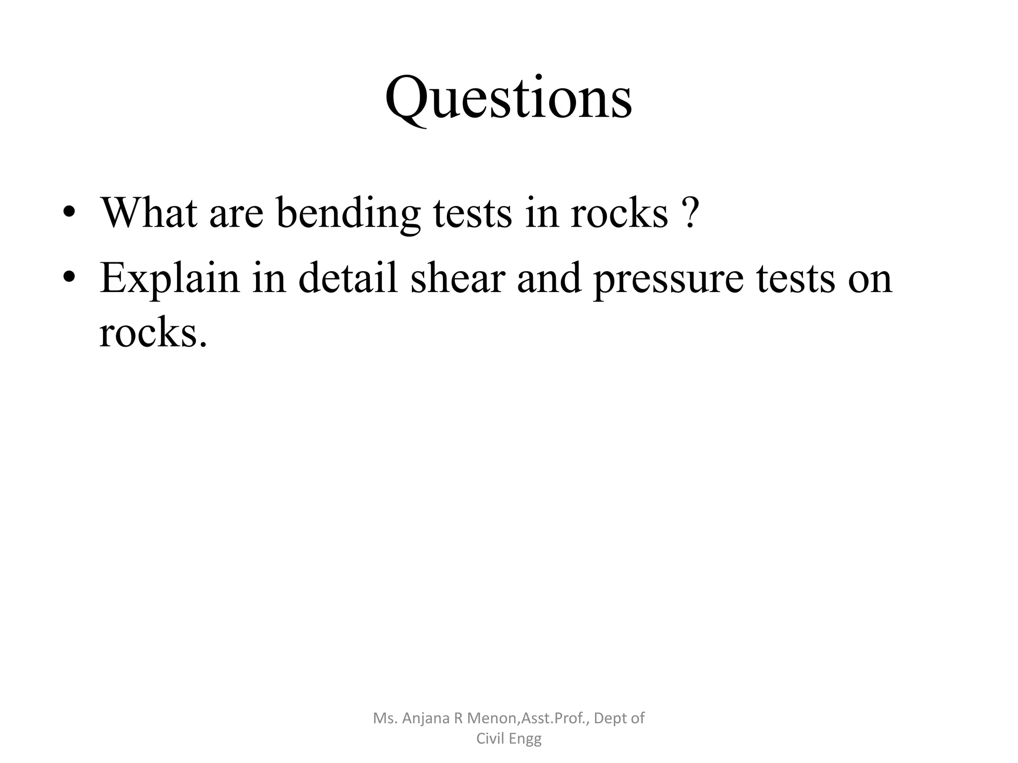Rock testing | PDF