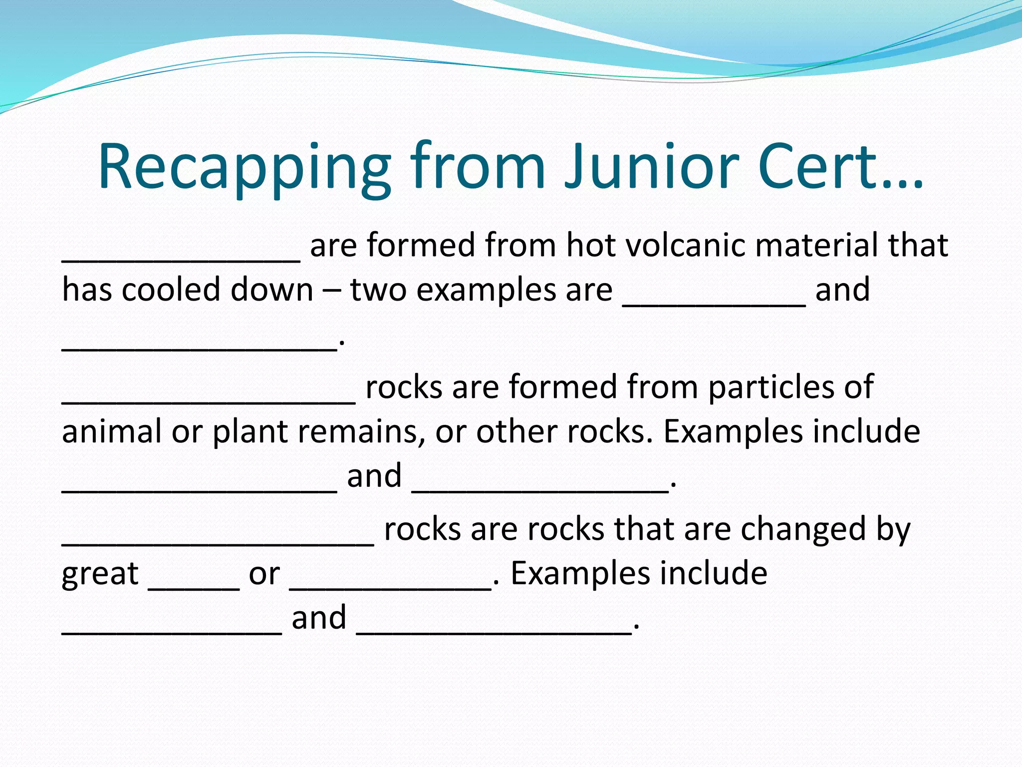 Rock types and their Formation | PPTX