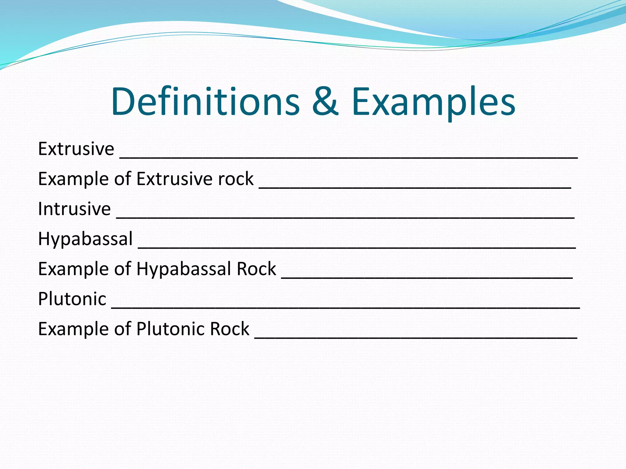 Rock types and their Formation | PPTX