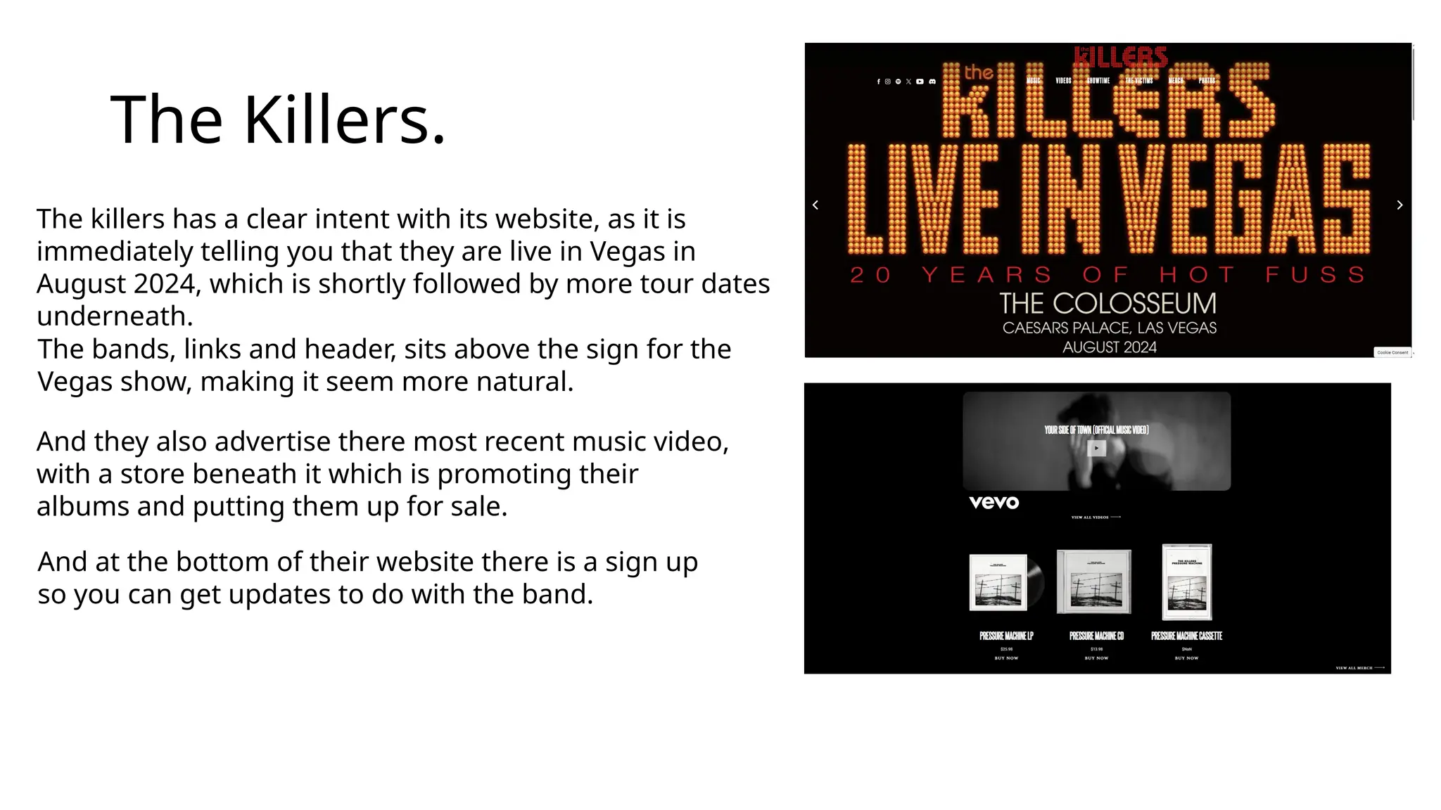 Rock Websites, powerpoint common codes and conventions of powerpoints ...