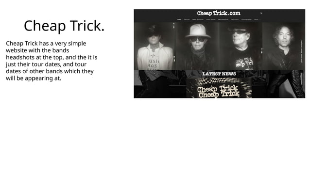 Rock Websites, powerpoint common codes and conventions of powerpoints ...