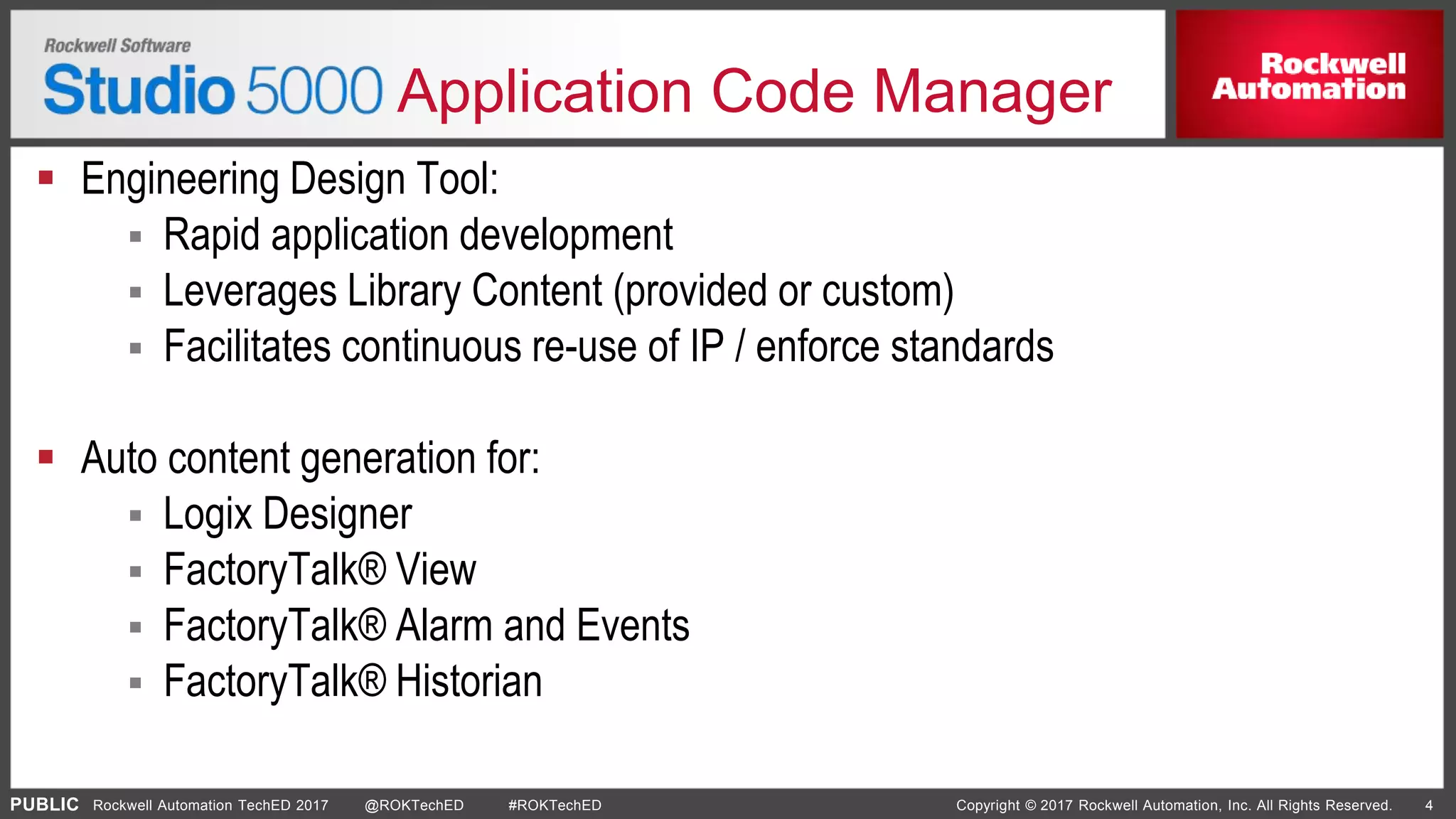 Studio 5000® Application Code Manager: Introduction and Demonstration ...