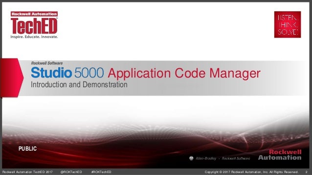 Studio 5000® Application Code Manager: Introduction and Demonstration