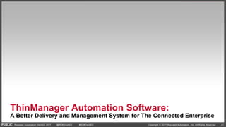 ThinManager® Delivering and Managing The Connected Enterprise ...