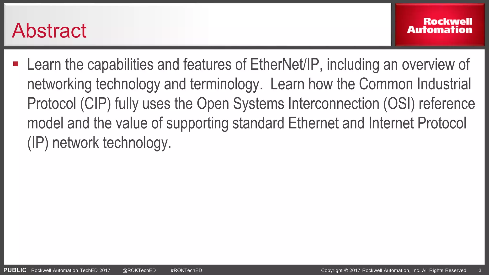 Fundamentals of Ethernet /IP Technology | PDF