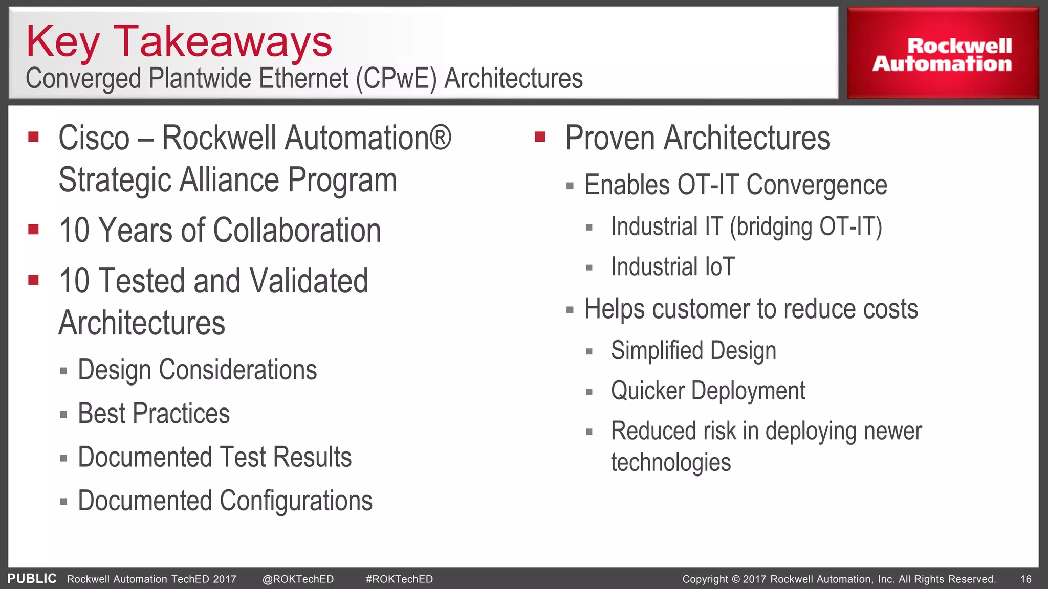 Building Converged Plantwide Ethernet | PPTX