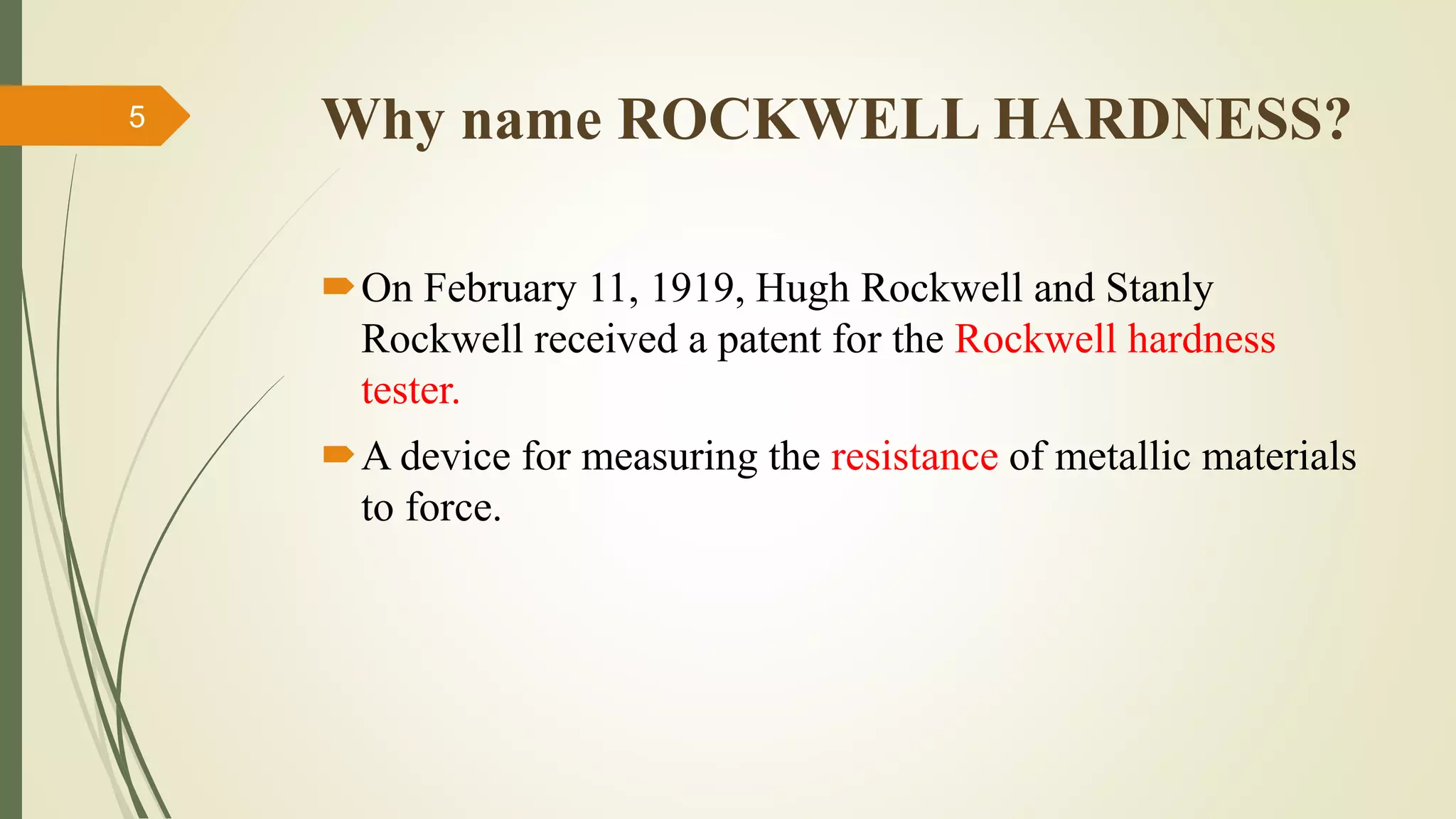 Rockwell hardness test | PPTX