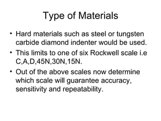 Rockwell hardnes testing | PPT