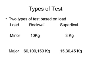 Rockwell hardnes testing | PPT