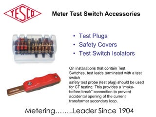 Test Switch Operation, Specifications & Accesories | PPT