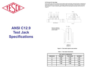 Test Switch Operation, Specifications & Accesories | PPT
