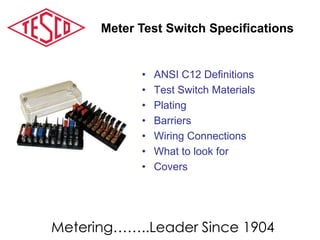 Test Switch Operation, Specifications & Accesories | PPT