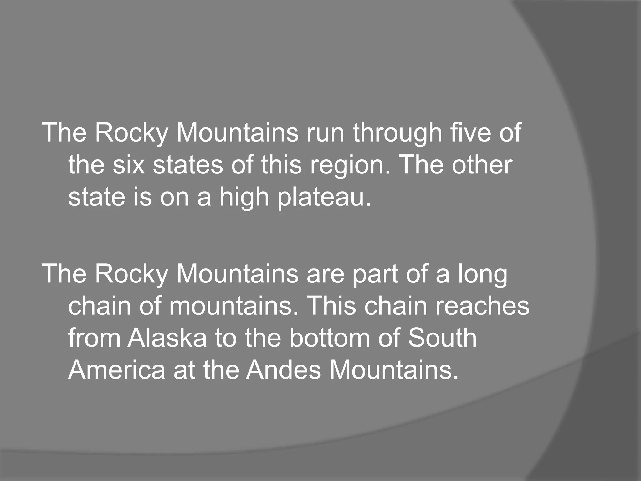 Rocky mountain region | PPTX