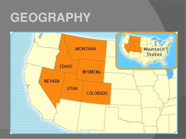 Map Of Mountain States And Capitals