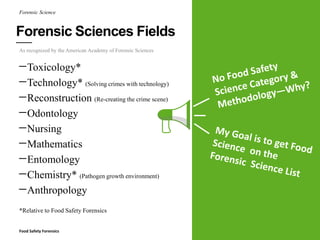 Food Safety Forensics: An Emerging Field | PDF