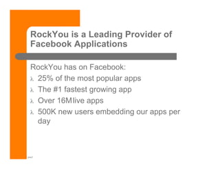 RockYou Facebook Widget | PPT
