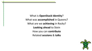 OpenStack Keystone Rocky Project Update | PPT