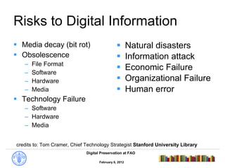 Digital preservation work at FAO | PPT
