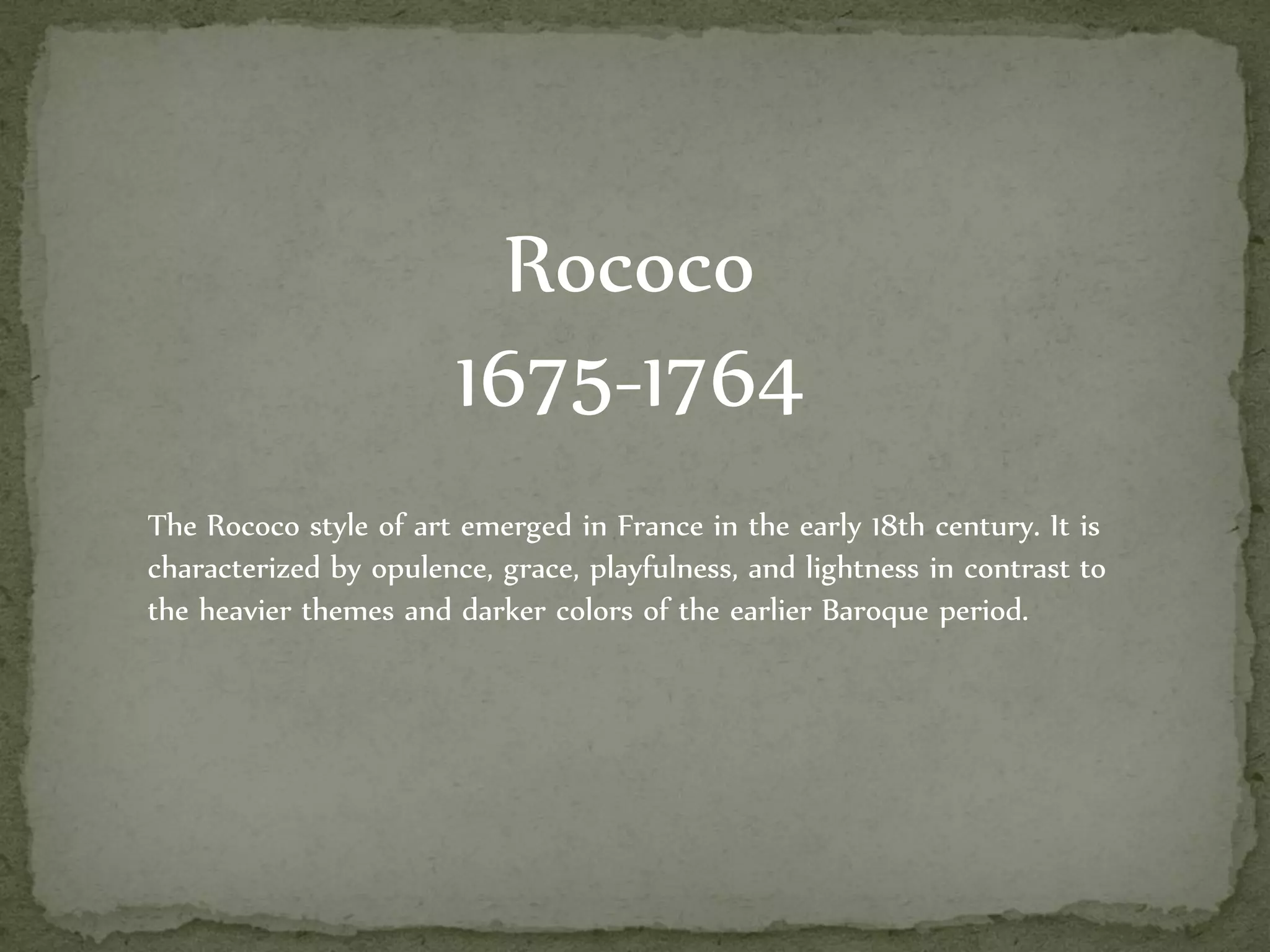 Rococo | PDF