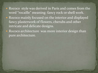 Rococoand Neoclassical Group | PPTX