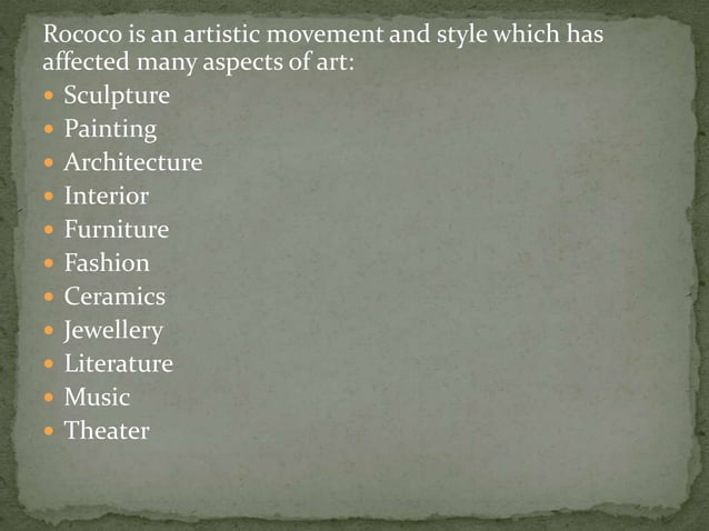 Rococo art and architecture | PPTX | Design | Fine Art