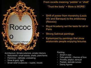 Rococo, neoclassicism | PPTX