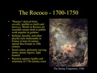 Rococo & Neoclassicism In Early 18th Century | PPT