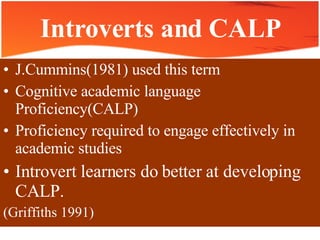 Rod Ellis Extro.Intro | PPT