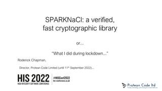SPARKNaCl: A verified, fast cryptographic library | PDF | Web ...