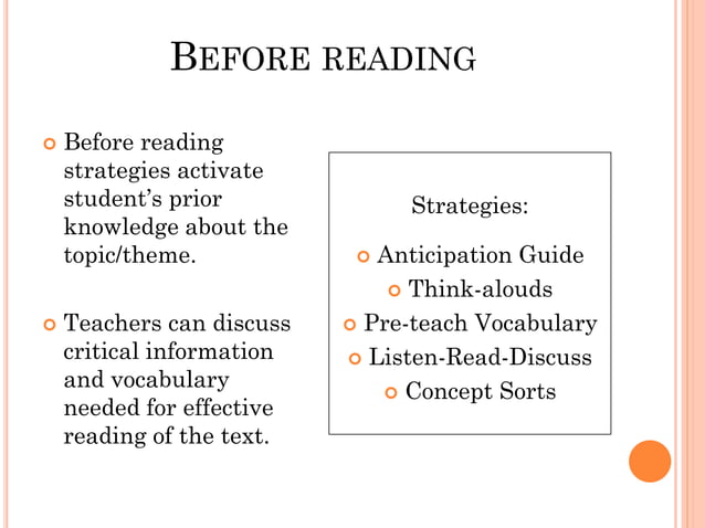 Reading Strategy FLIP chart | PPTX