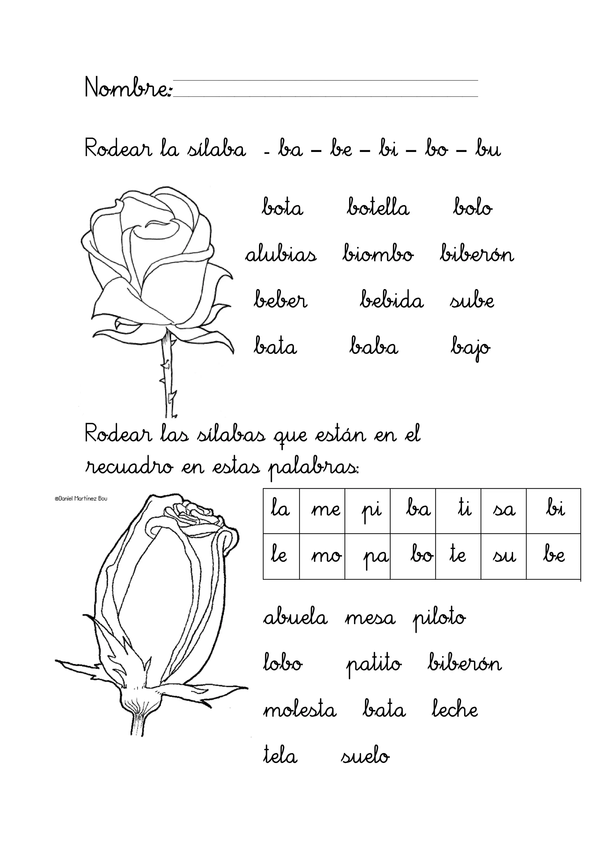 Trabajar con la letra b | PDF