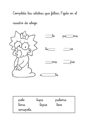 Trabajar con la letra l | PDF
