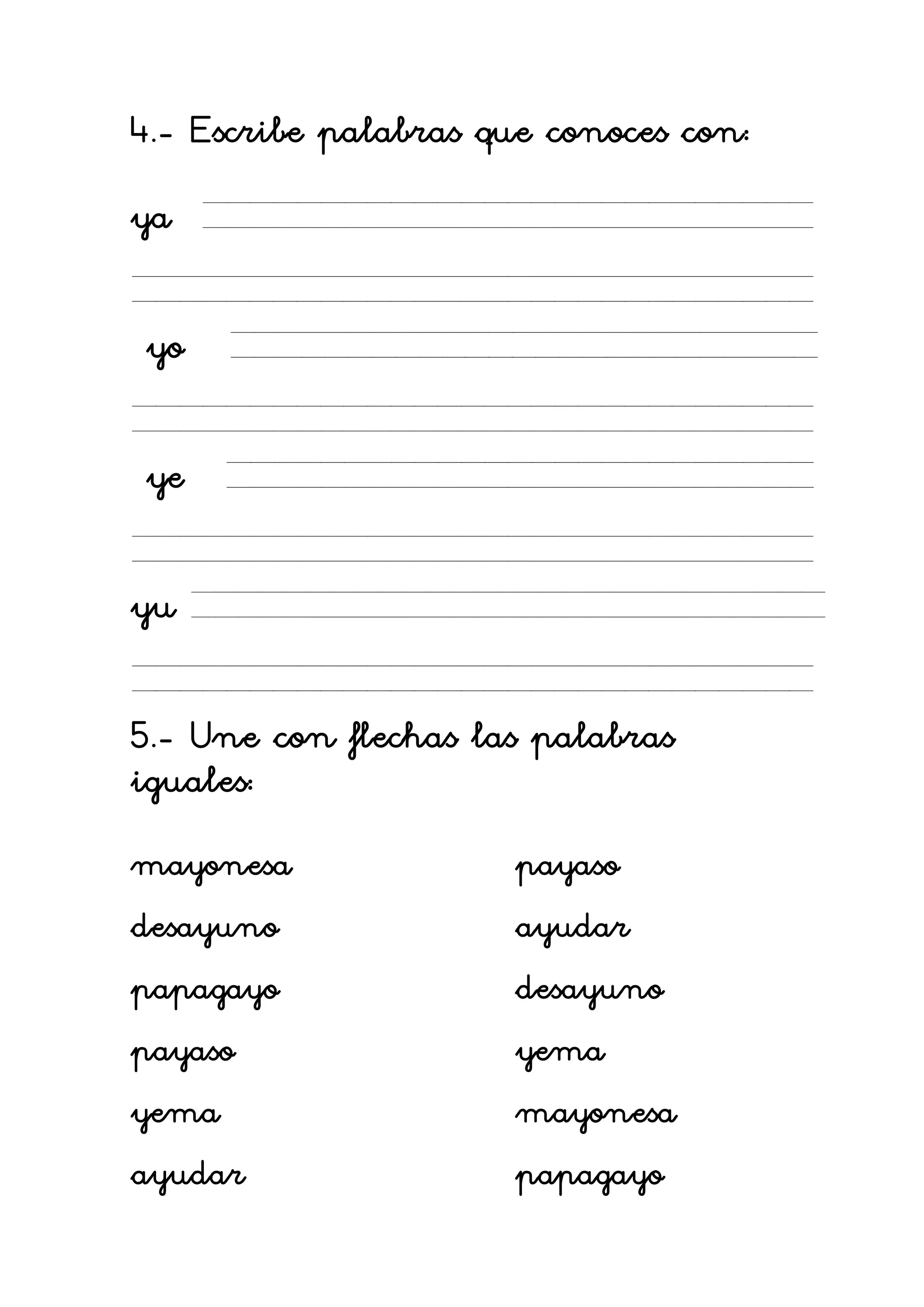 Trabajar con la letra y | PDF