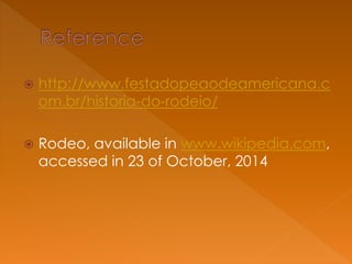 English Improving, Presentation about Rodeo | PPTX