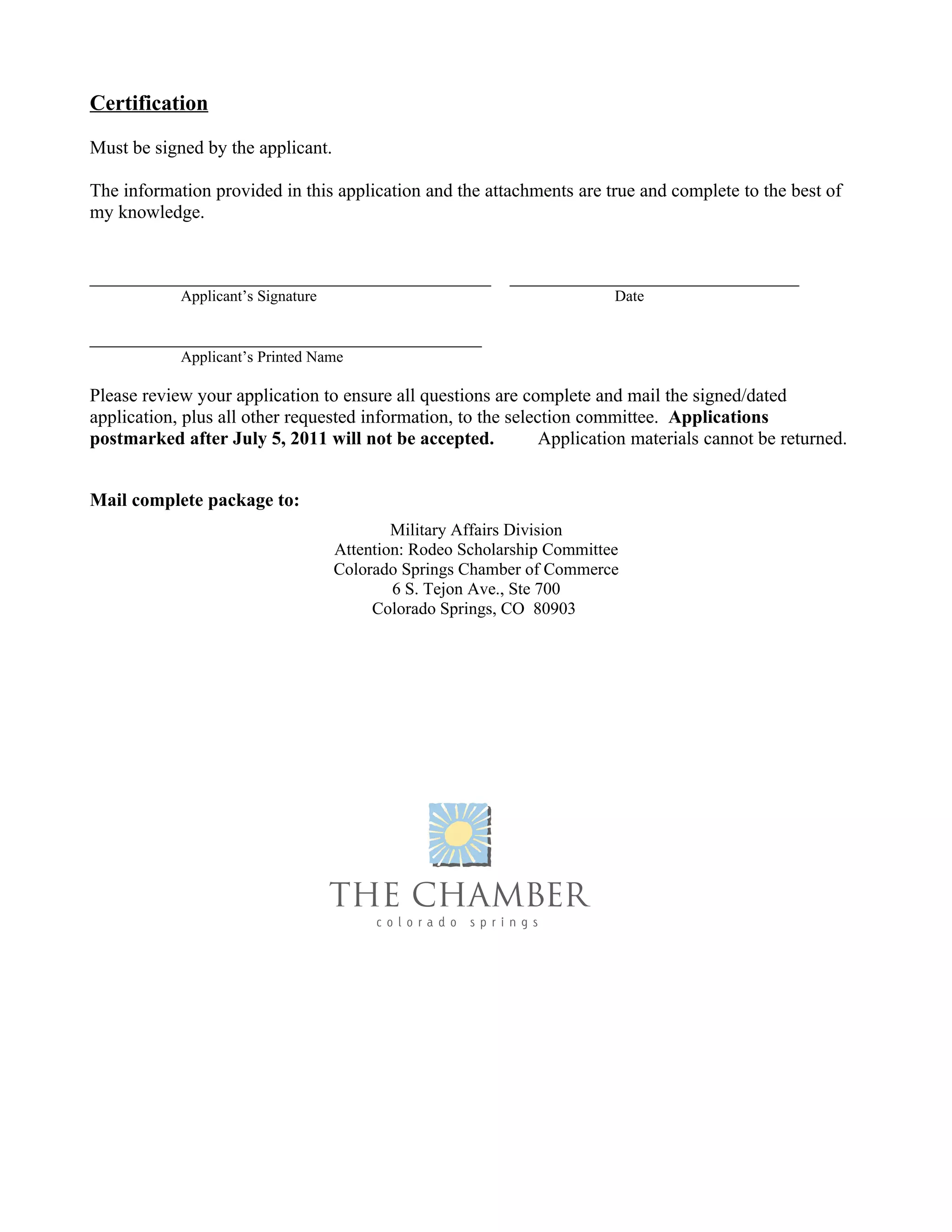 Rodeo parade scholarship application 2011 | PDF