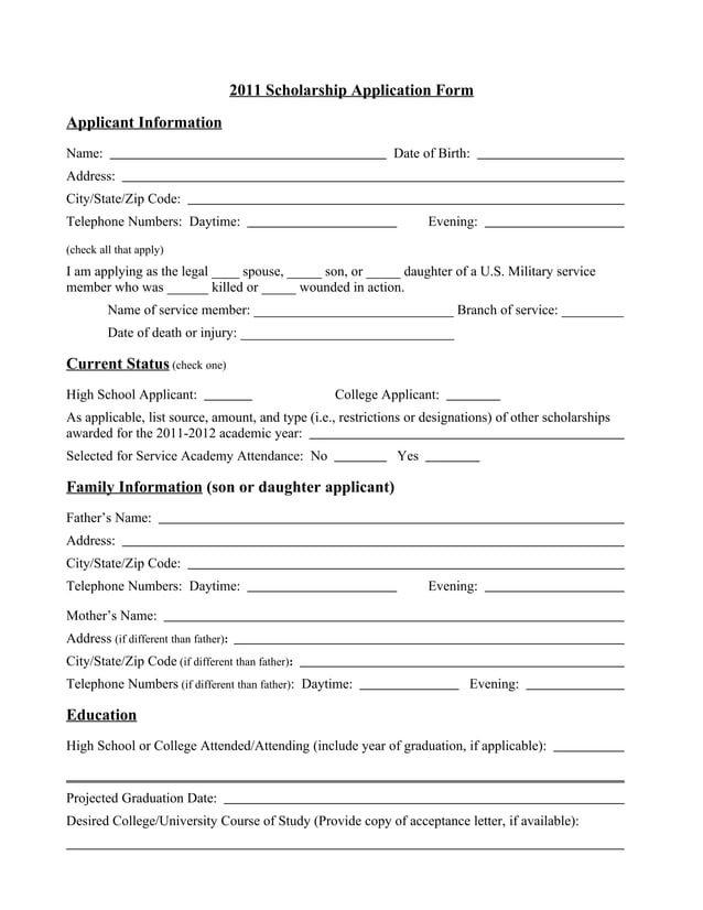 Rodeo parade scholarship application 2011 | DOC | Student Financial Aid ...