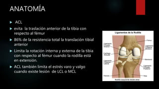 Rodilla lesión multiligamentaria | PPTX