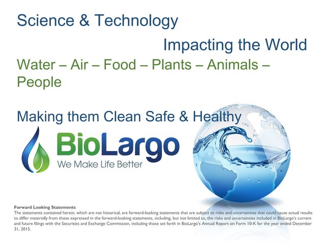 BioLargo - Impacting the World | PPT | Indoor Environmental Quality ...