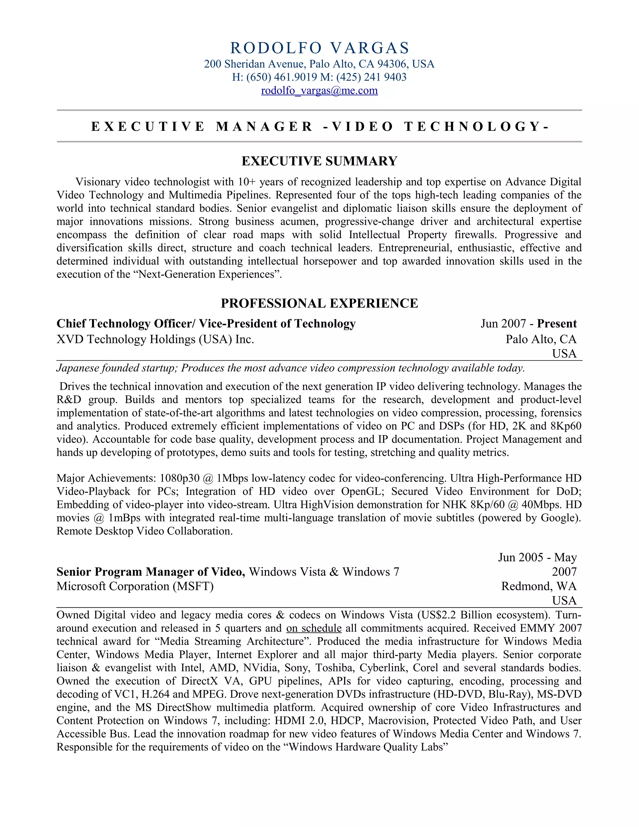 Rodolfo Vargas Resume | DOC