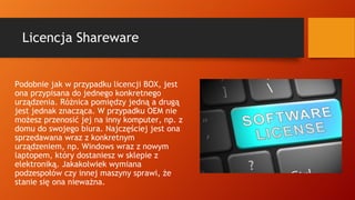 Rodzaje Licencji na Oprogramowanie | PDF